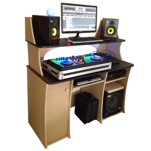 PD1m Producer workstation with melamine Desk & Shelf Customized - Sound ...